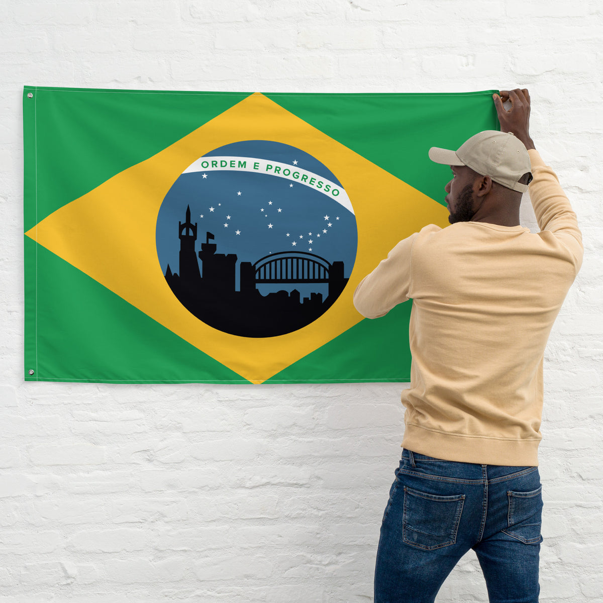 Brazil Tyne Bridge silhouette NUFC Geordie Flag – A Local Radgie