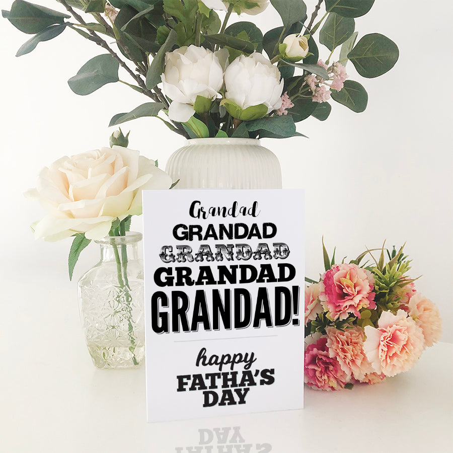 Grandad Grandad Grandad Grandad GRANDAD! Geordie Father's Day Card – A ...