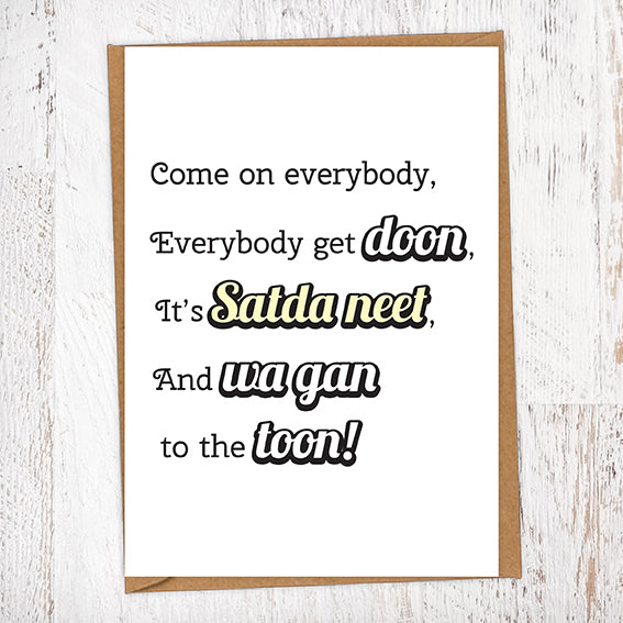 Satda Neet Poem Birthday Card – A Local Radgie