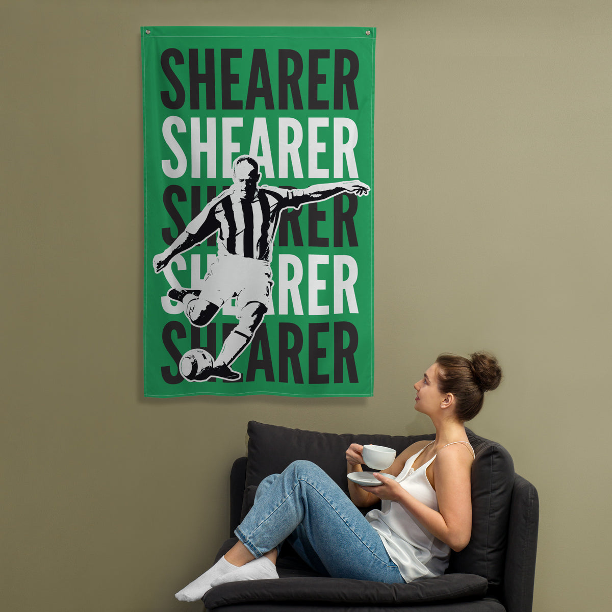 Alan Shearer NUFC Geordie Flag – A Local Radgie